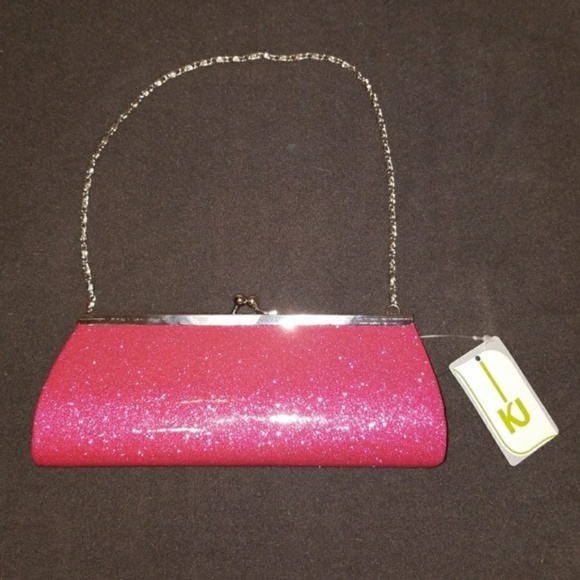 Bags | Hot Pink Glitter Sparkle Clutch Purse | Poshmark